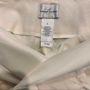 Emma James | Pants & Jumpsuits | Emma James Lined Winter White Slacks ...